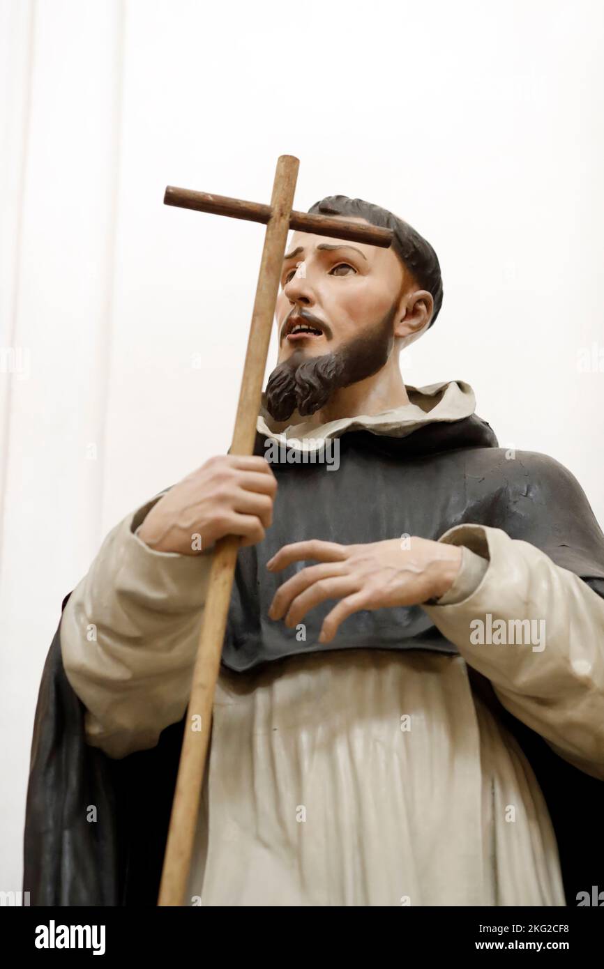 Polychrome wood statue of Saint Dominic in Treasury. Mosque Cathedral ...