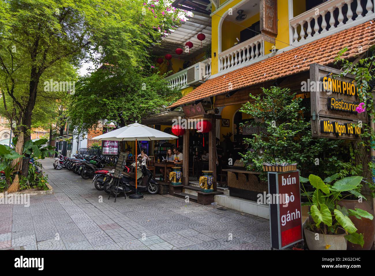 Ho Chi Minh City, Vietnam - November 07, 2022: Street cafe in Saigon ...