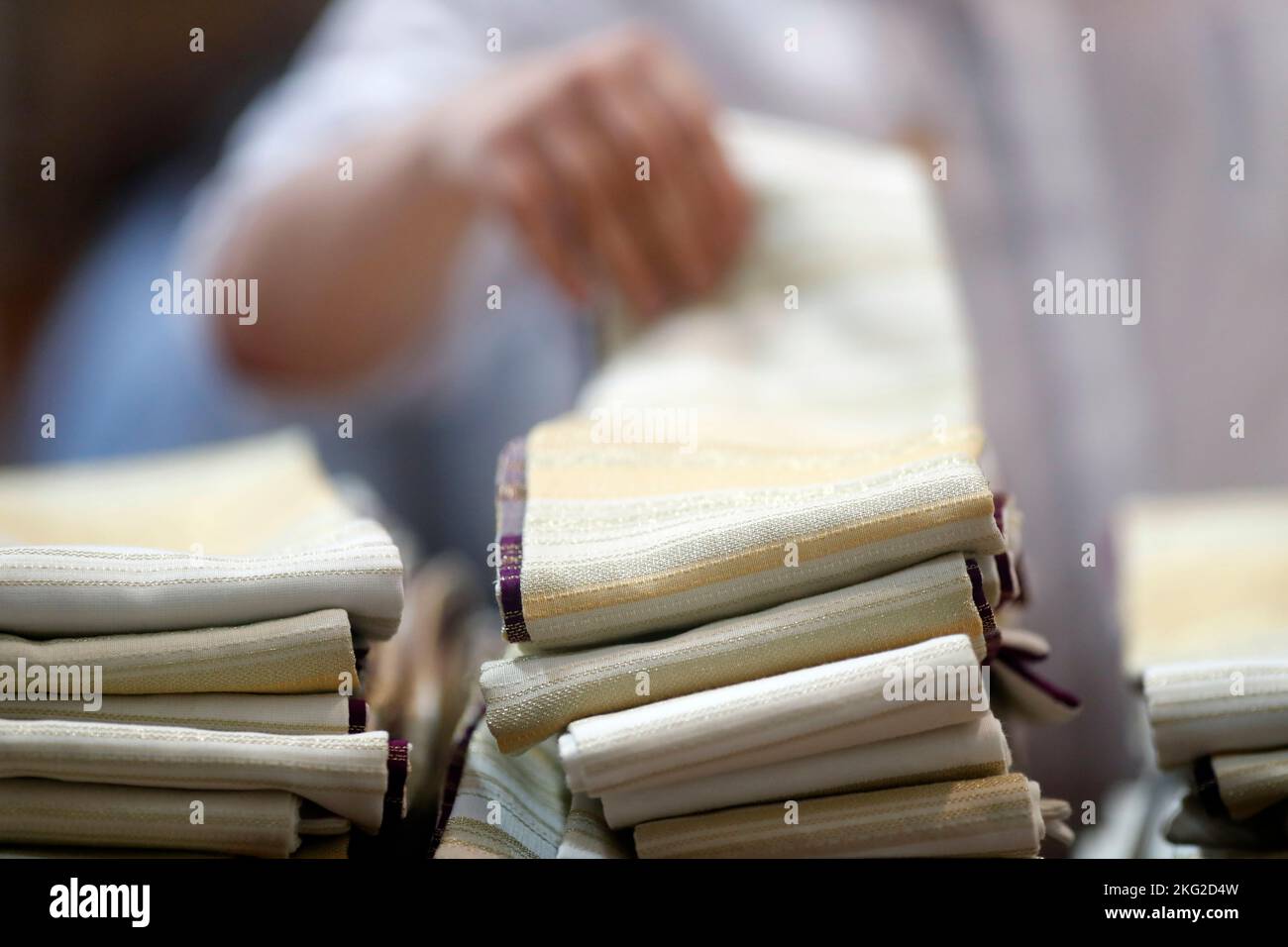 Catholic church. Stoles in sacristy. France Stock Photo - Alamy
