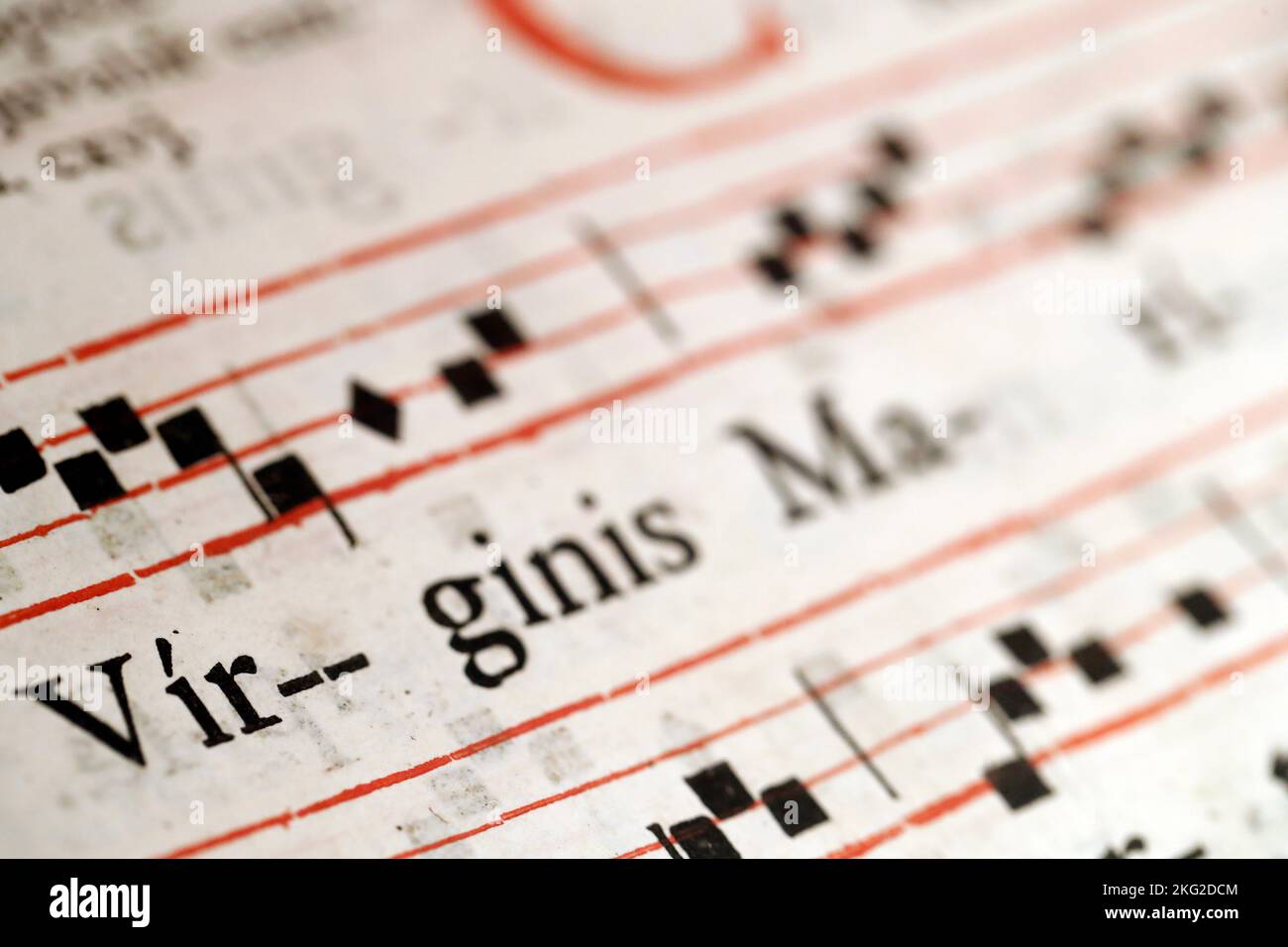 Antiphonary : Catholic liturgical song book. Close up. Saint Nicolas de ...