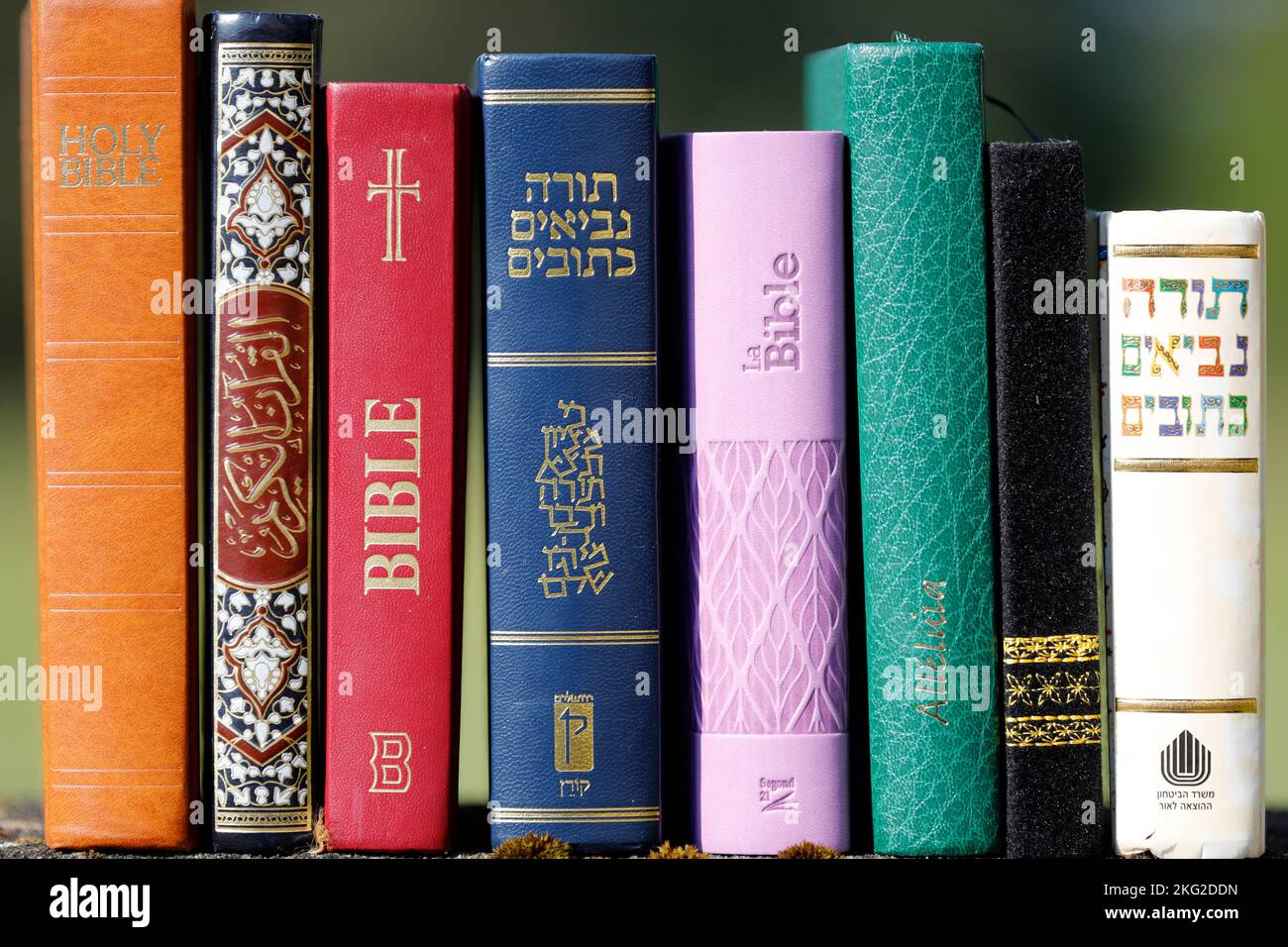 Religious books : Quran, Bible and Torah. Christianity, Islam, Judaism ...