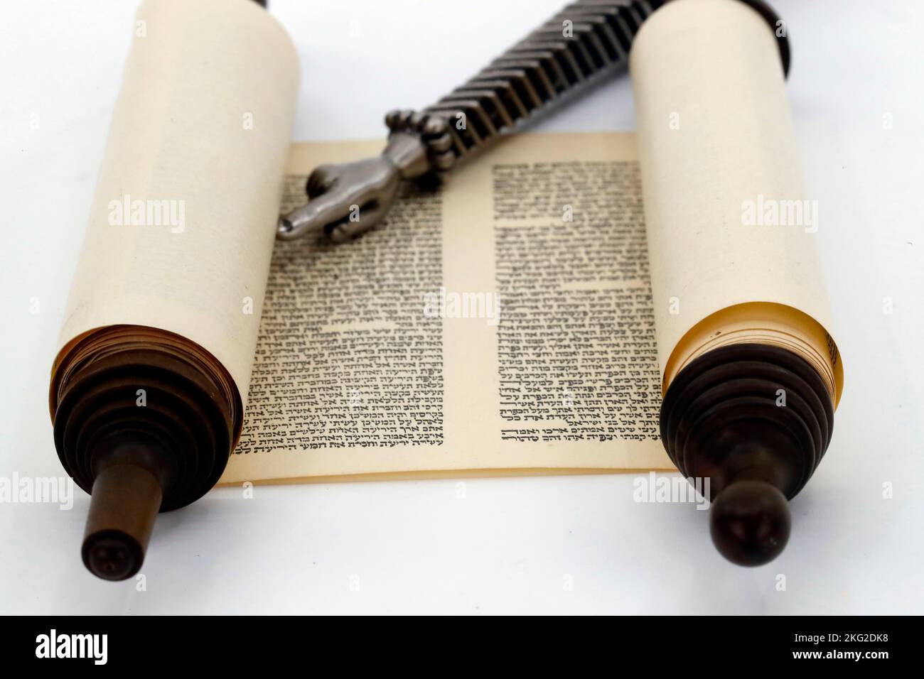 Small Torah scrolls and Yad. Symbol of Jewish identity and Judaism ...