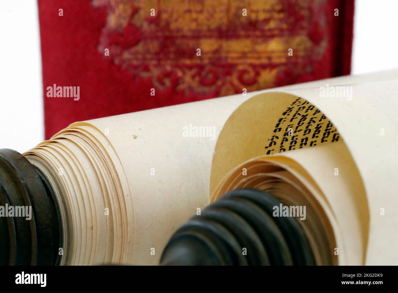 Small Torah scrolls. Symbol of Jewish identity and Judaism Stock Photo ...