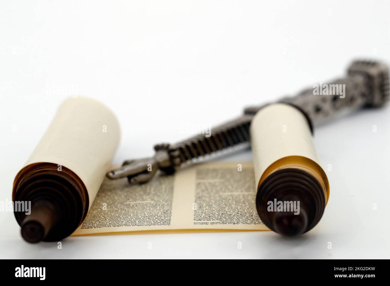Small Torah scrolls and Yad. Symbol of Jewish identity and Judaism ...