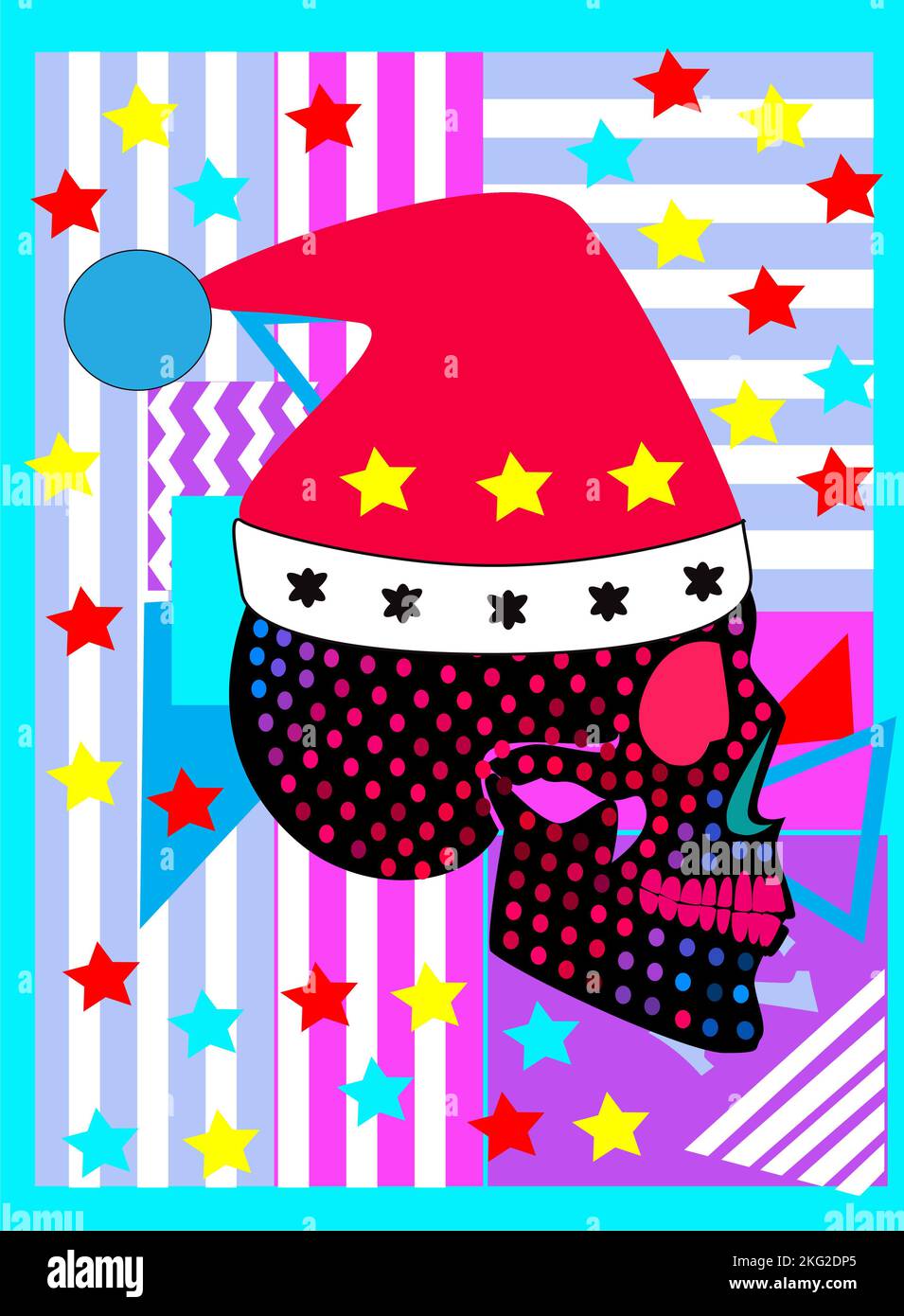 New Year Skull vector background Stock Photo - Alamy