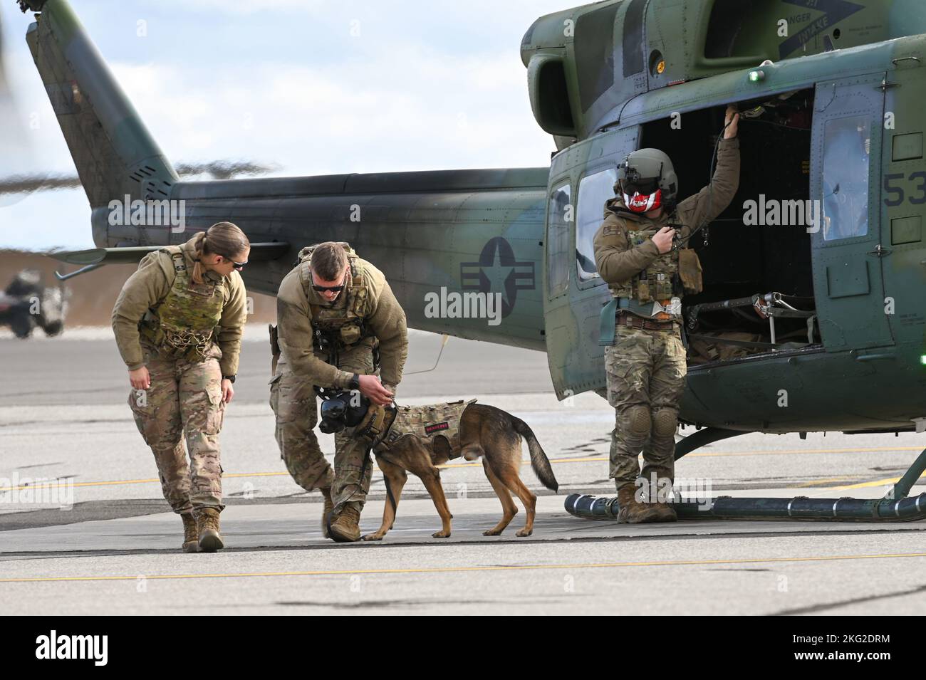 Military Working Dog Sipos, 92nd Security Forces Squadron MWD, and his ...