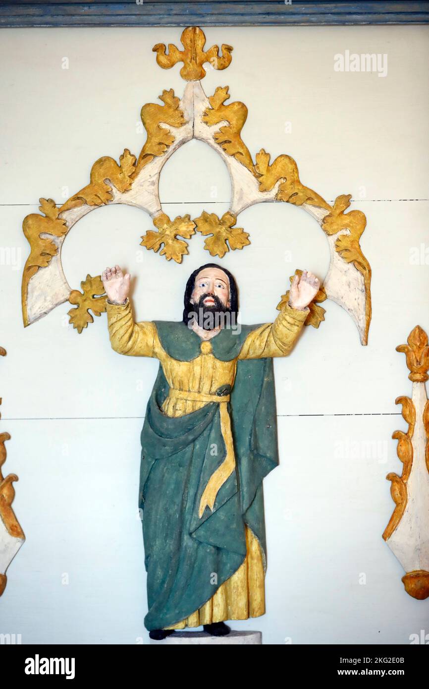La Combe baroque chapel after renovation. Saint Elias. France Stock ...