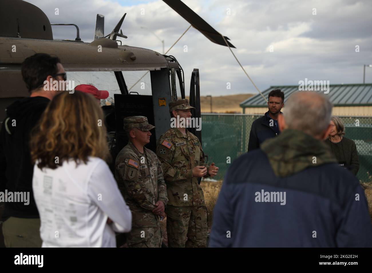 Soldiers brief a group of civilians on Tactical Combat Casualty Care ...