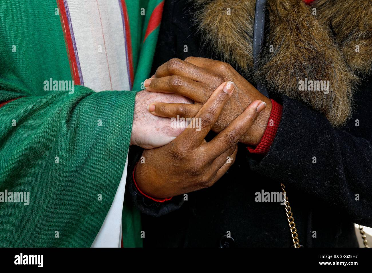 Catholic priest with people after mass hi-res stock photography and ...