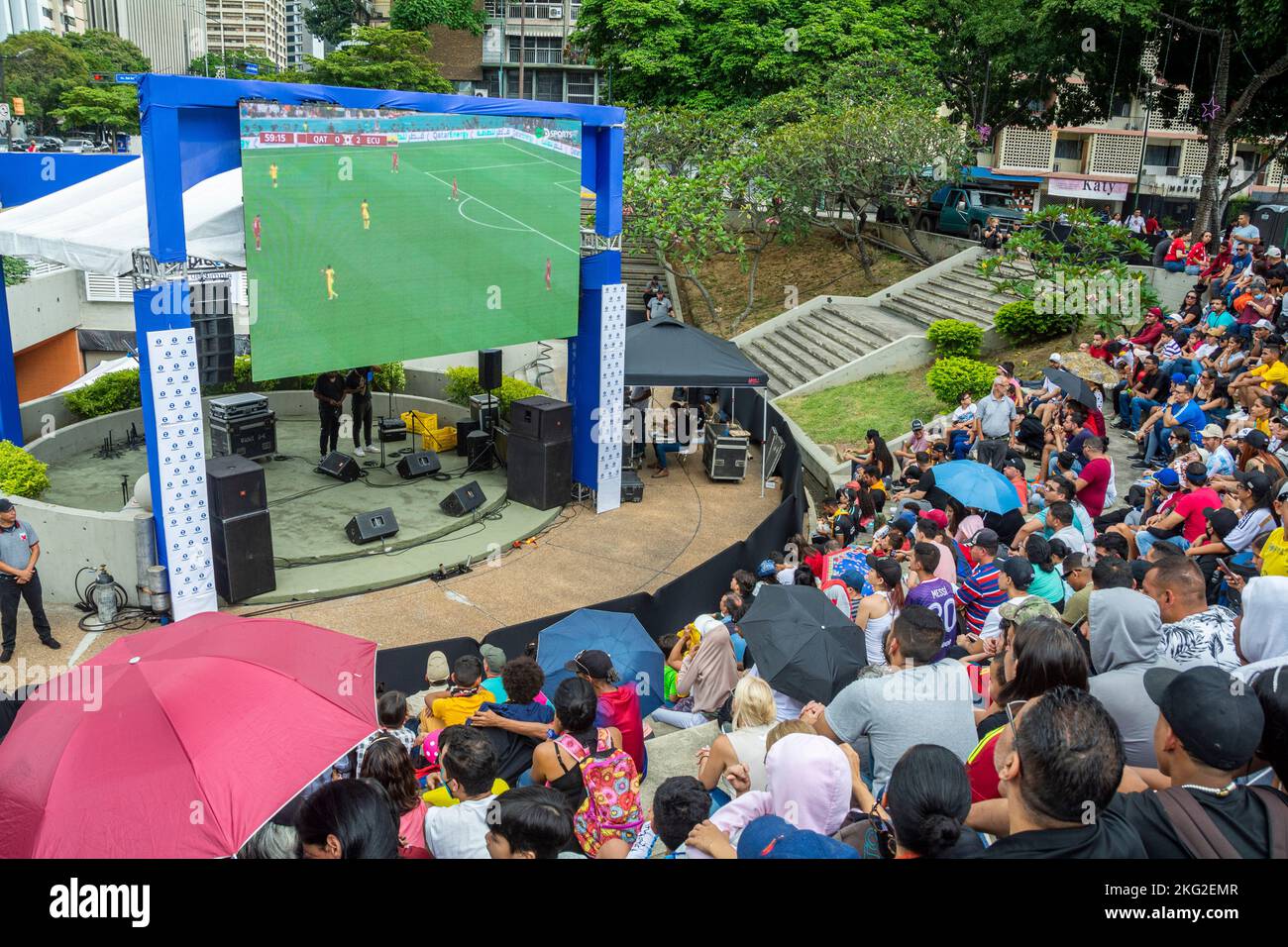 2022 FIFA World Cup opening ceremony in Caracas, Venezuela. Giant ...