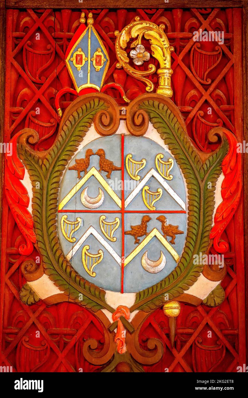 Coat of arms in Saint Peter's catholic church, La Vieille Lyre, Eure ...