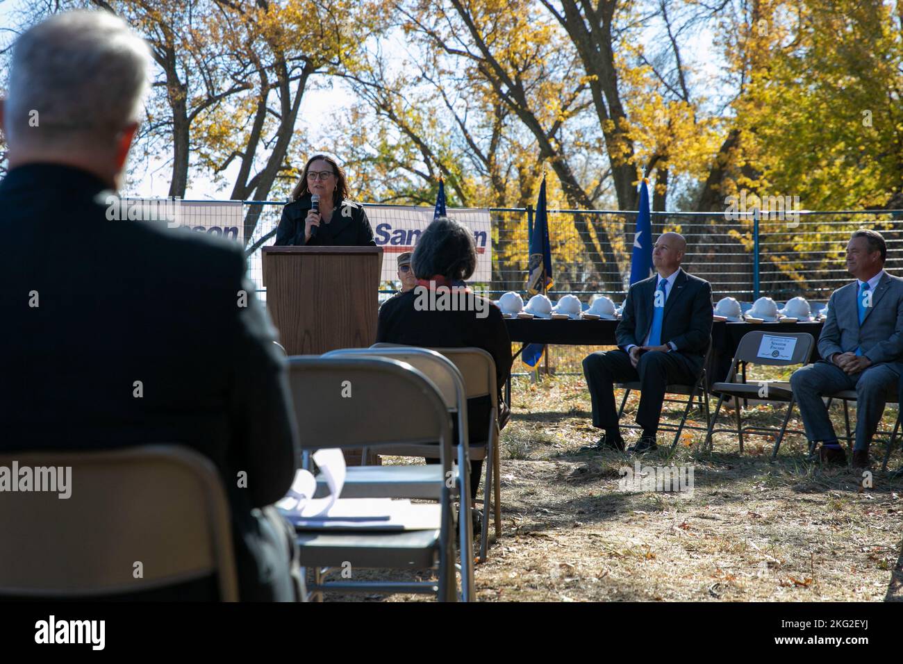 U.S. Senator Deb Fischer speaks at a groundbreaking ceremony for the ...