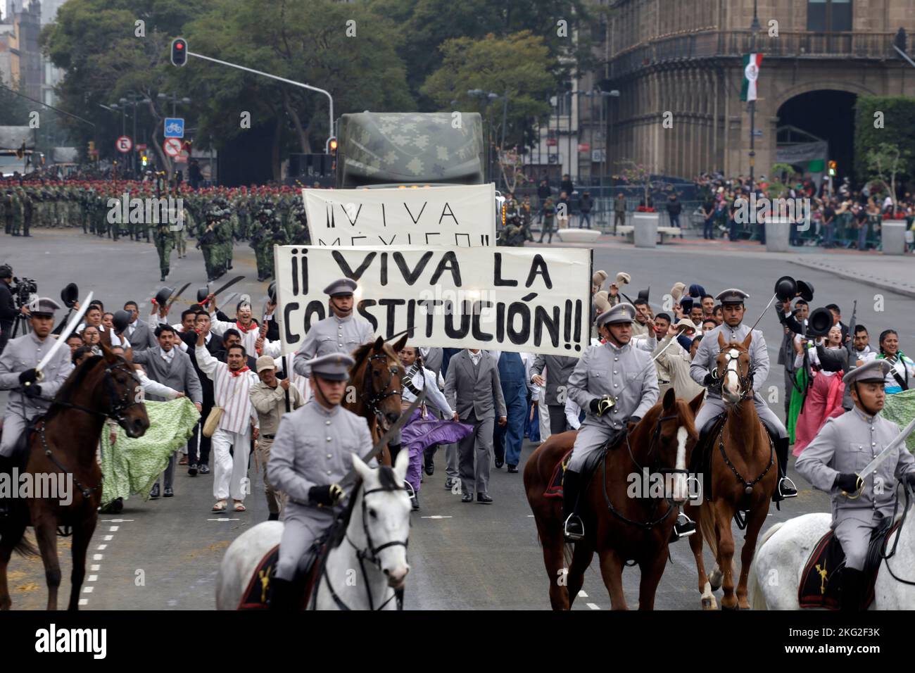 November 20, 2022, Mexico City, Mexico: Members of the Armed Forces and ...