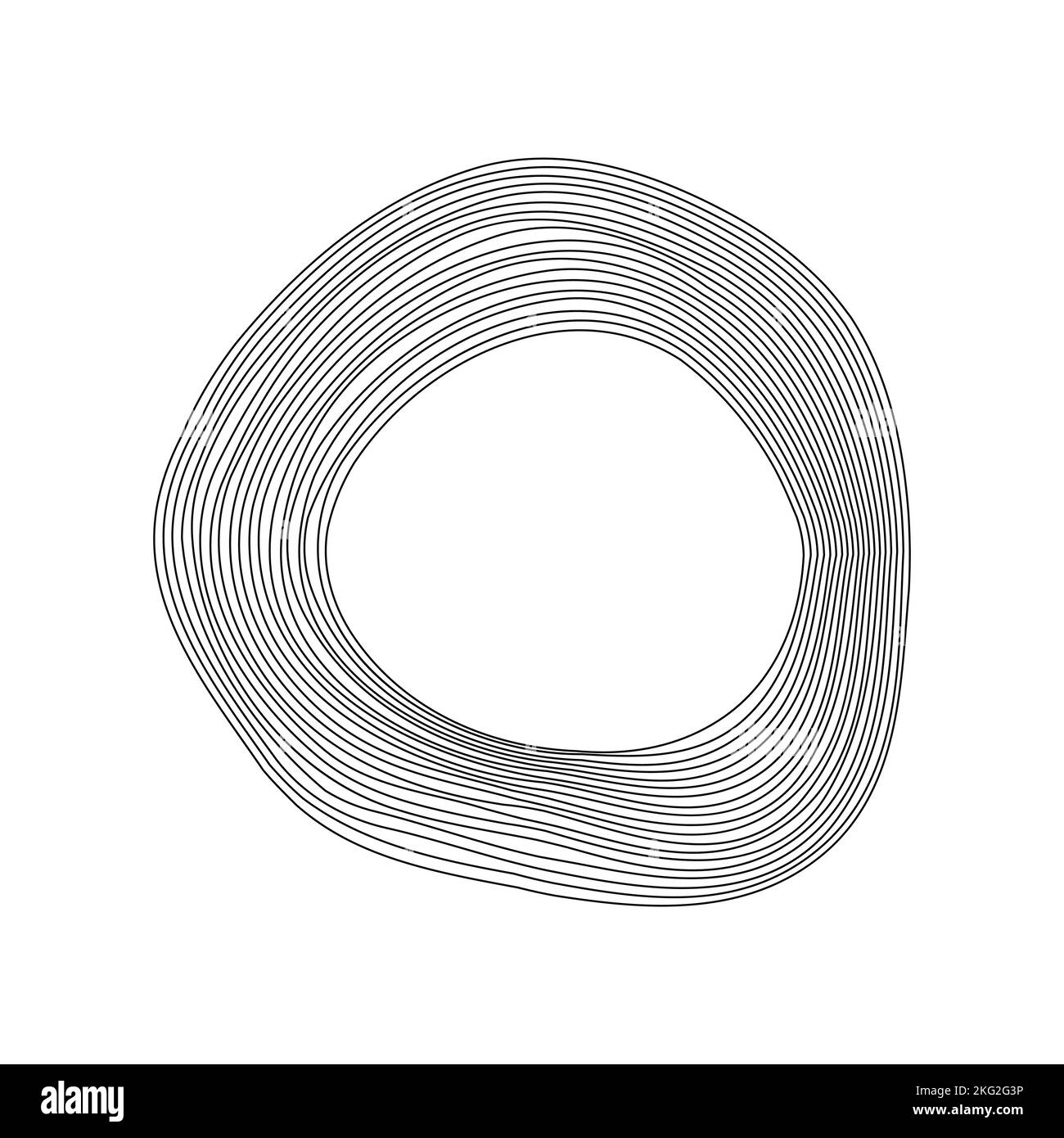 Abstract deformed circle banner. Distorted contour Stock Vector Image ...