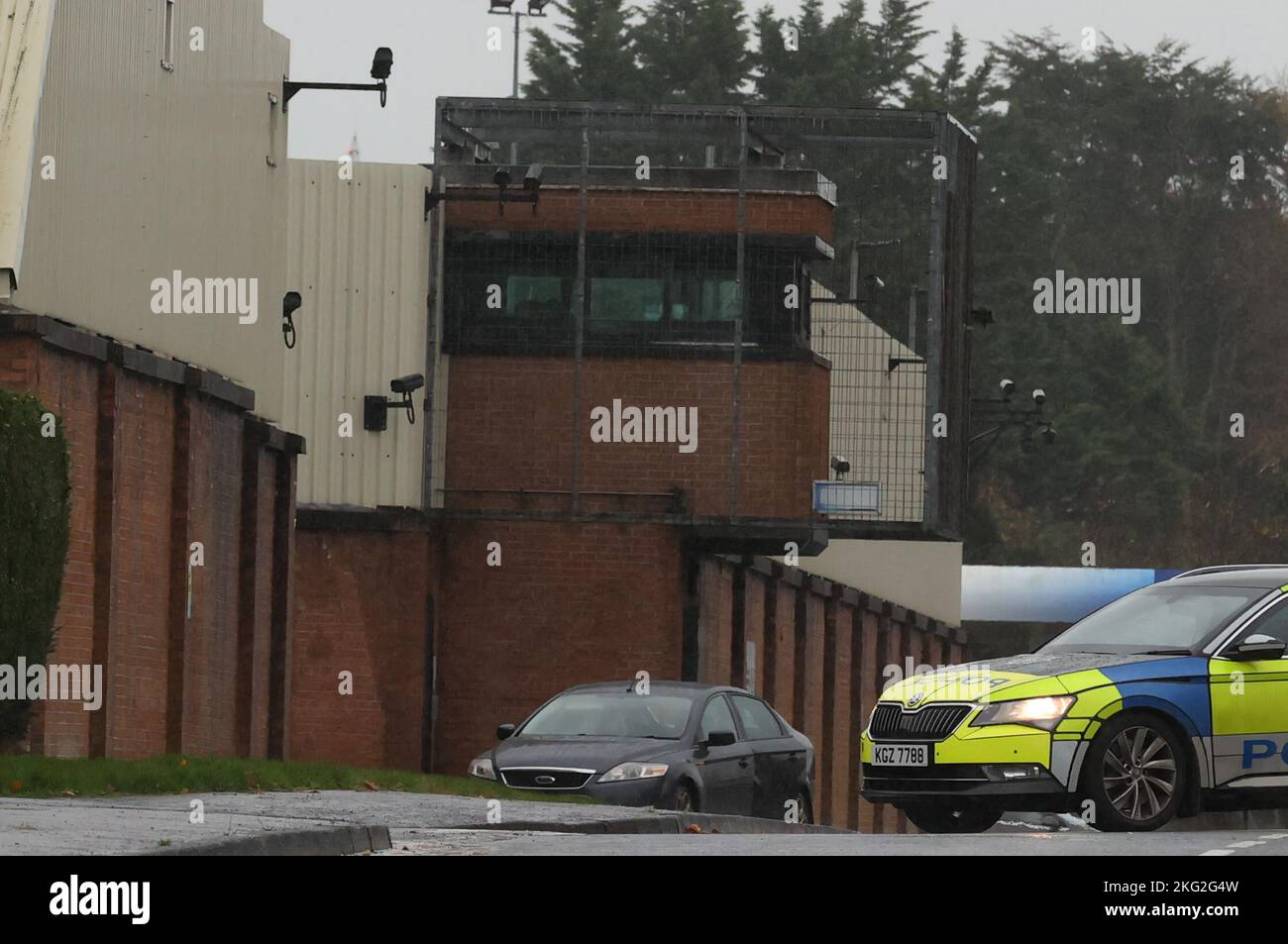 A car containing a suspect device is seen outside Waterside police ...