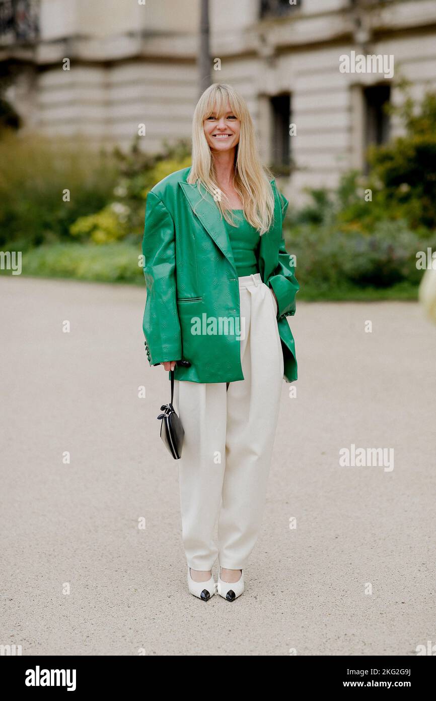 Street style, Jeanette Friis Madsen arriving at Zimmermann Spring ...