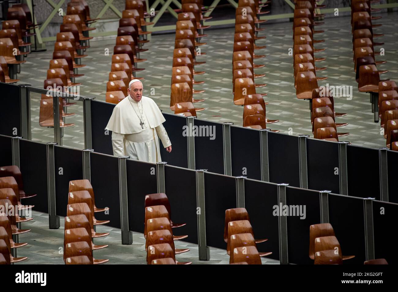 Pope Francis during his weekly general audience in Paul VI hall at the ...