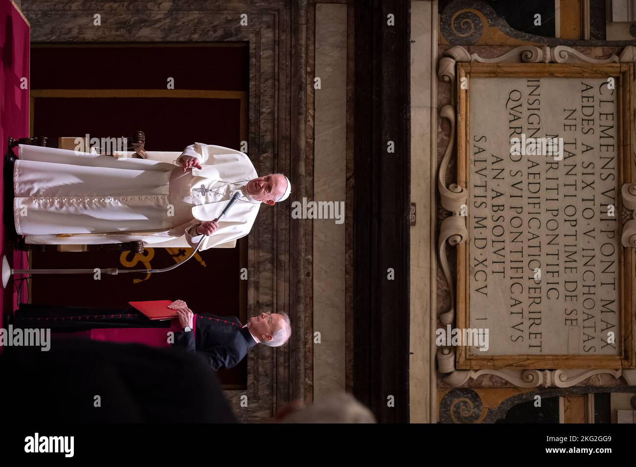In the Clementine Hall of the Vatican Apostolic Palace, the Holy Father ...