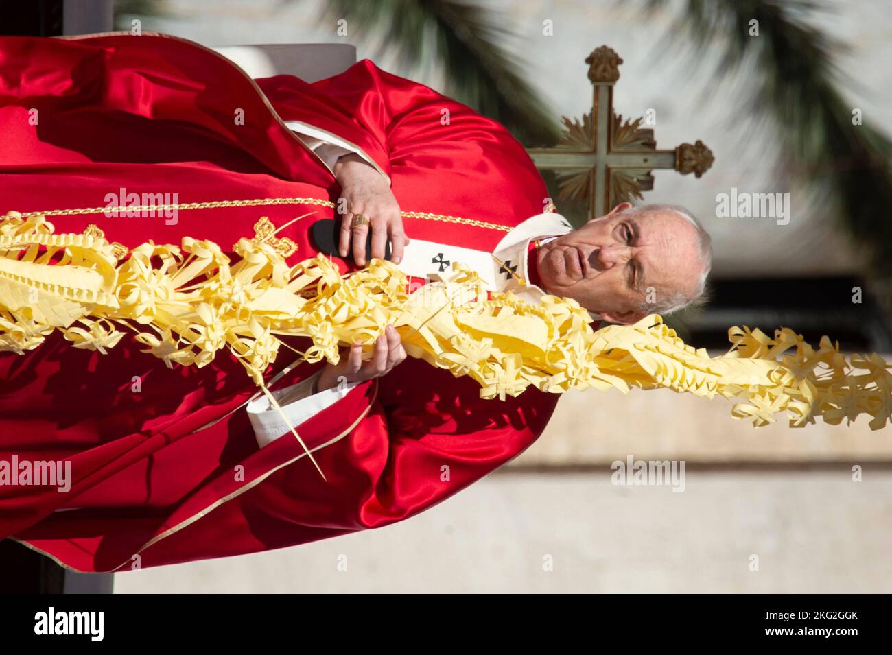 Pope Francis leads the Palm Sunday mass in St. Peter square,Palm Sunday ...