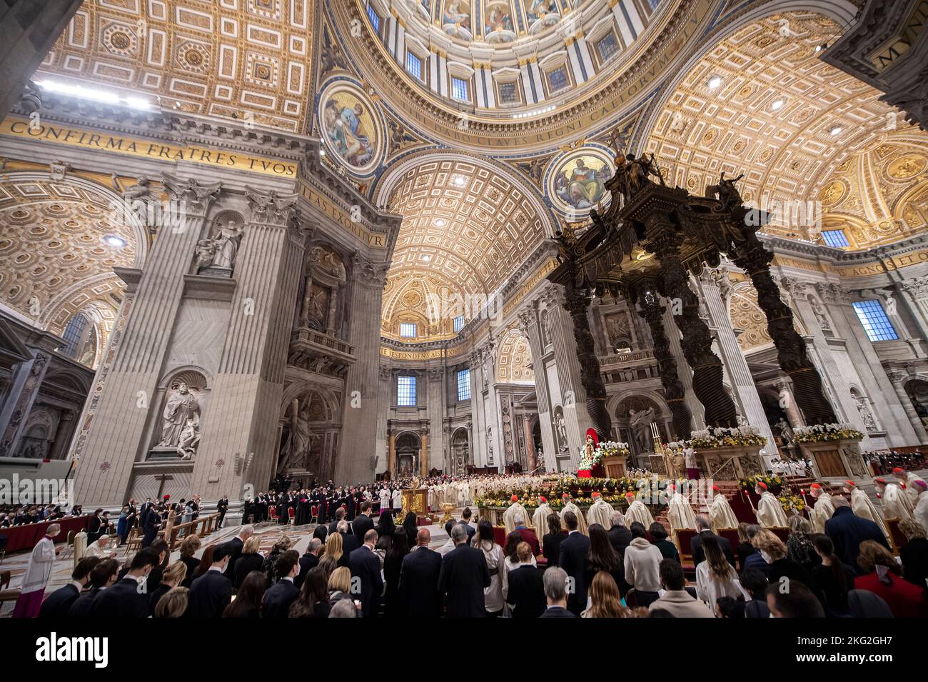Pope Francis presides over the Easter Vigil in St. Peter's Basilica ...
