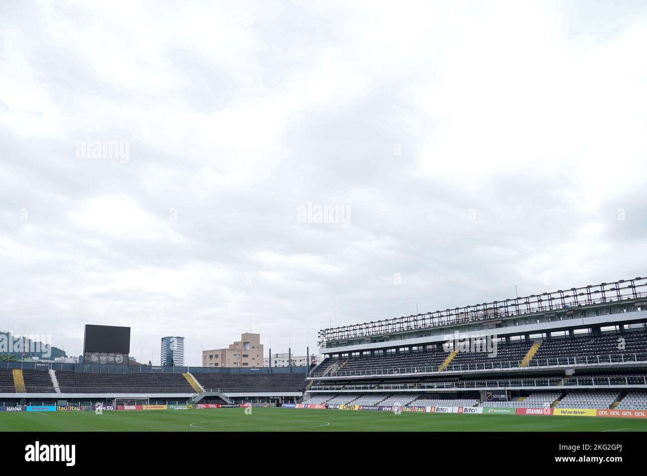 Santos, Brazil, November 11th 2022: General view inside the stadium ...