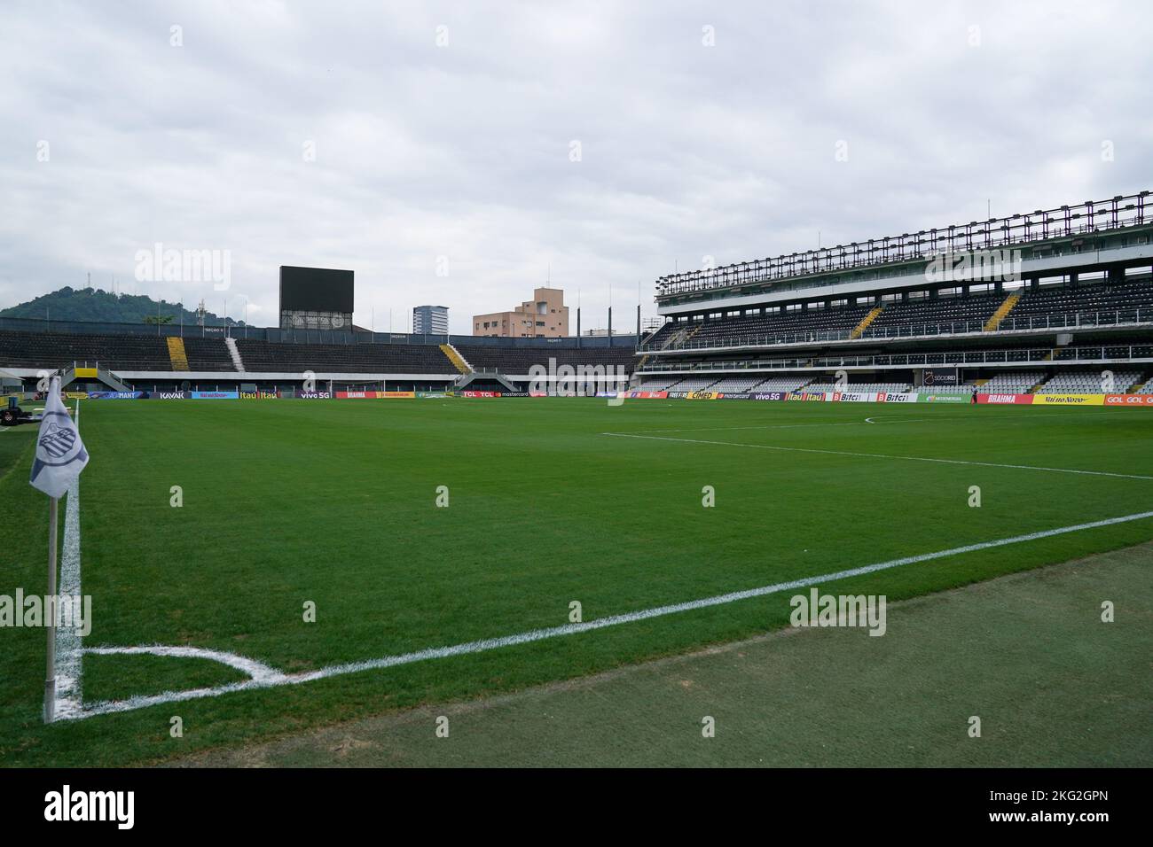 Santos, Brazil, November 11th 2022: General view inside the stadium ...