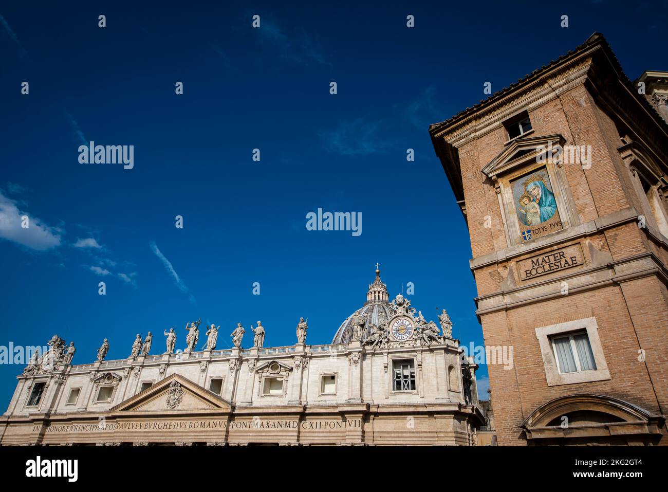 A General View of Saint Peter's Basilica. Mosaic on the Mater Ecclesiae ...