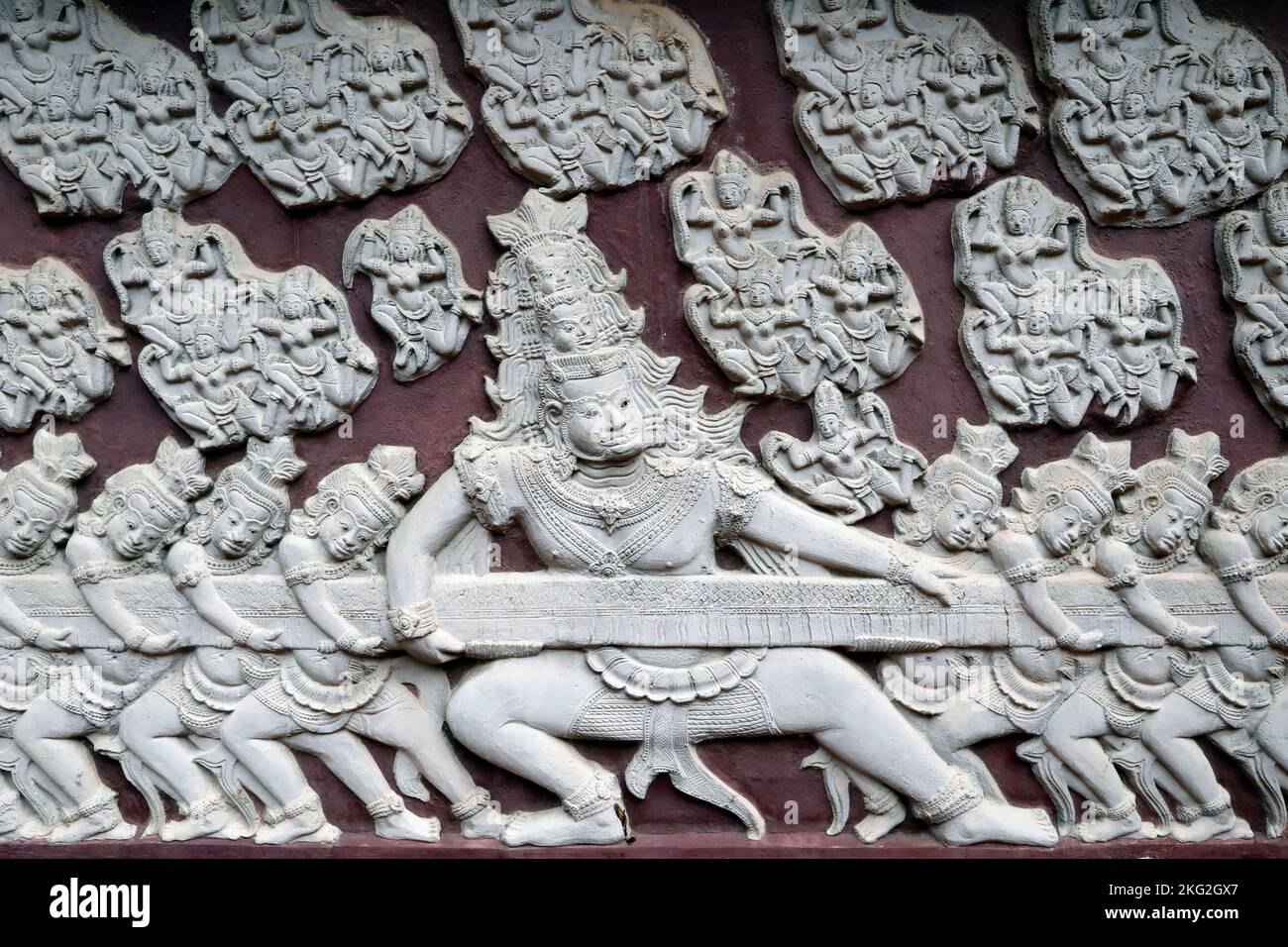 Wat Ounalom monastery. The Samudra Manthana ( churning of the ocean ...
