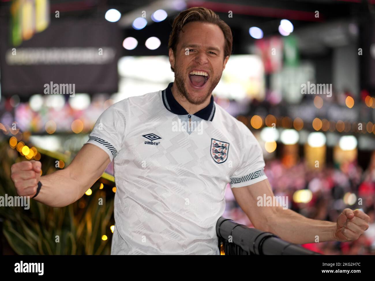 Olly Murs at BoxPark Wembley, ahead of a screening of the FIFA World ...