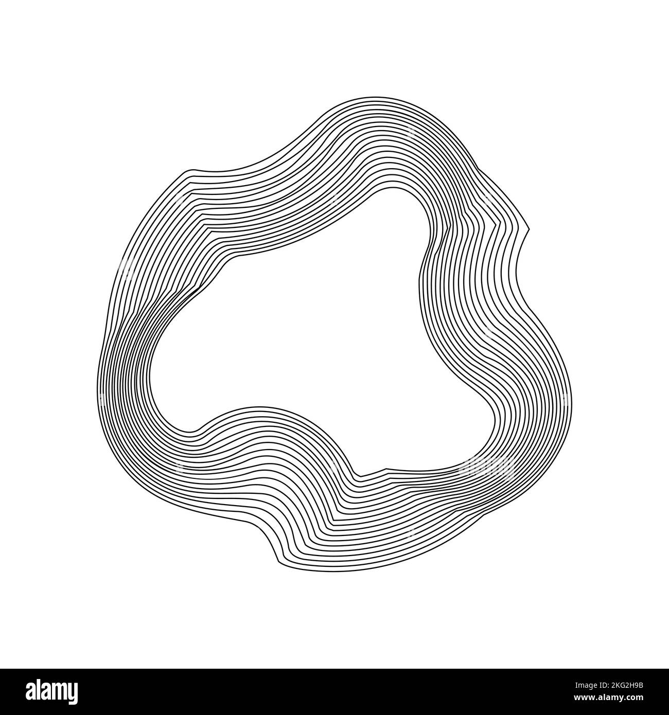 Abstract deformed circle banner. Distorted contour Stock Vector Image ...