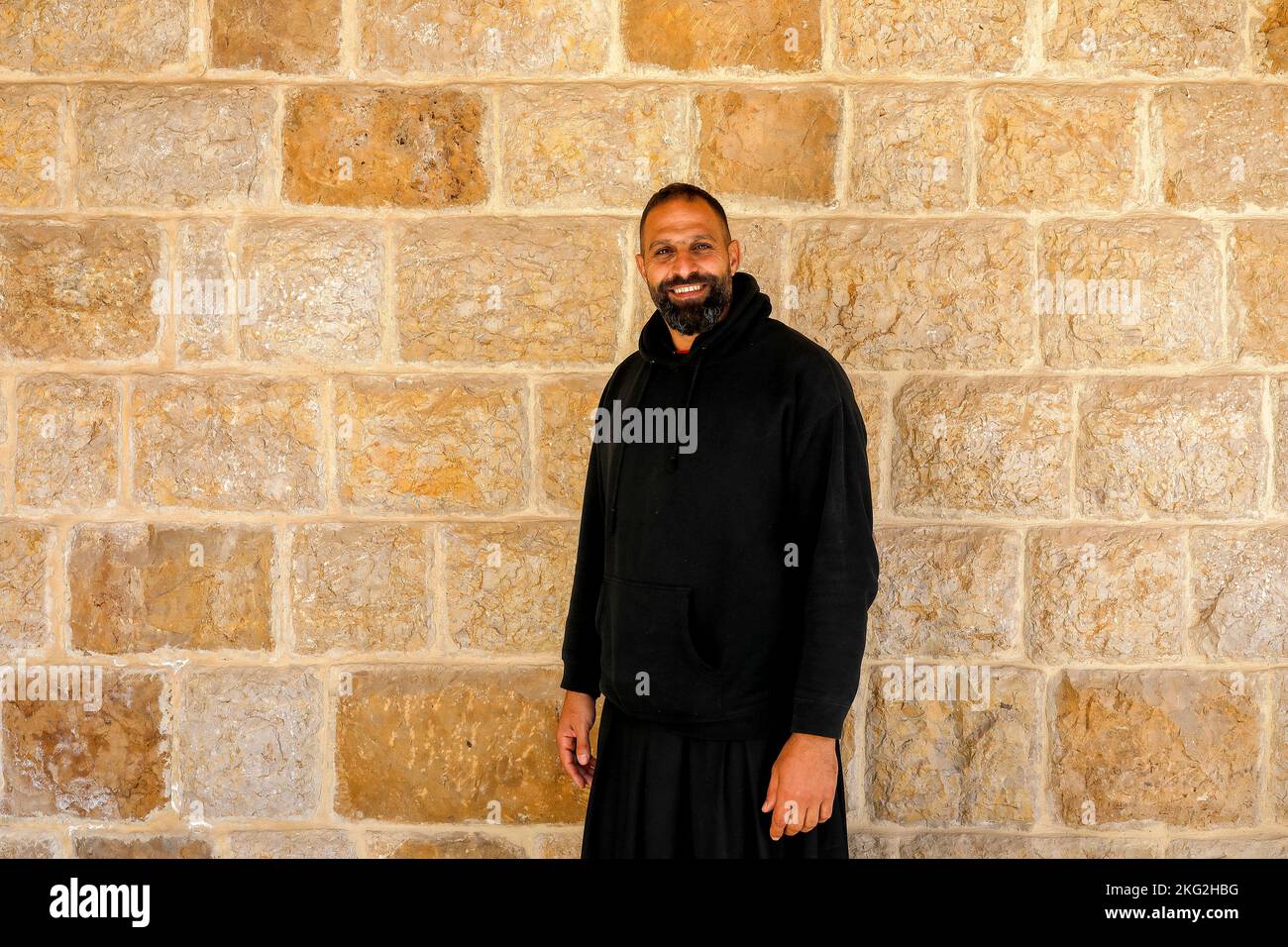Monk in Kreim maronite monastery, Ghosta, Lebanon Stock Photo - Alamy