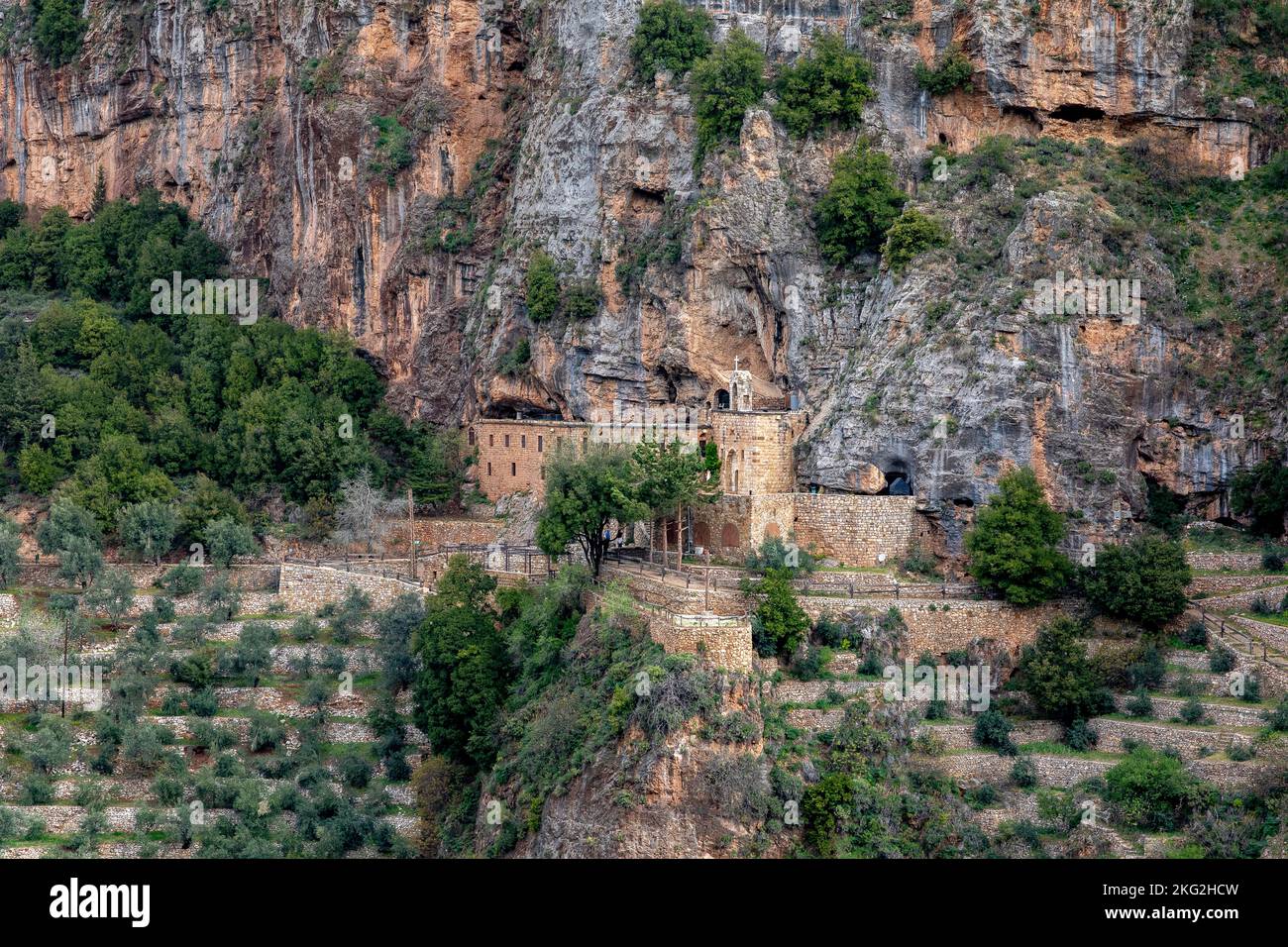 Mar Licha (Lichaa) monastery in the Qadisha (Kadisha) Holy Valley in ...