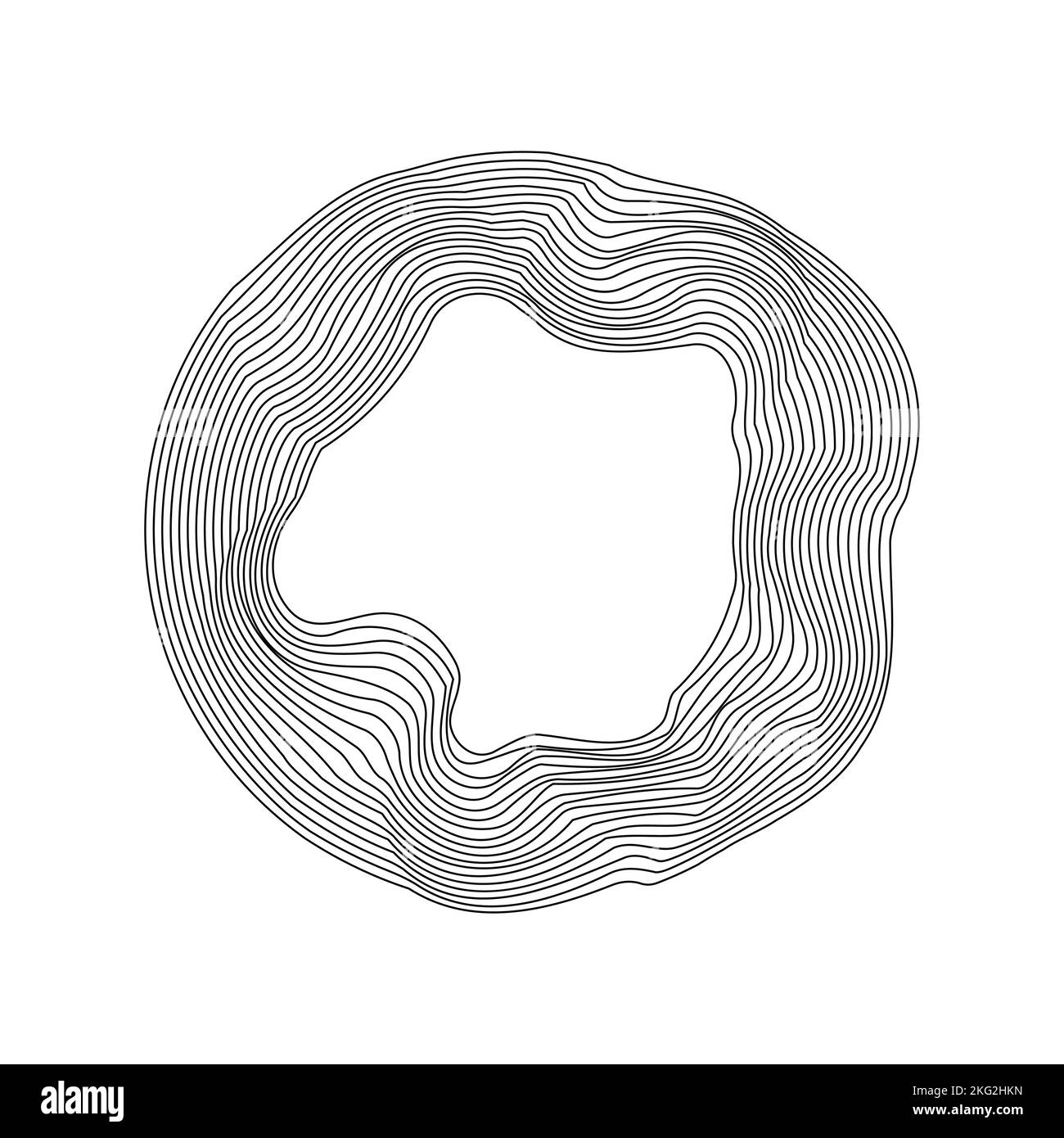 Abstract deformed circle banner. Distorted contour Stock Vector Image ...