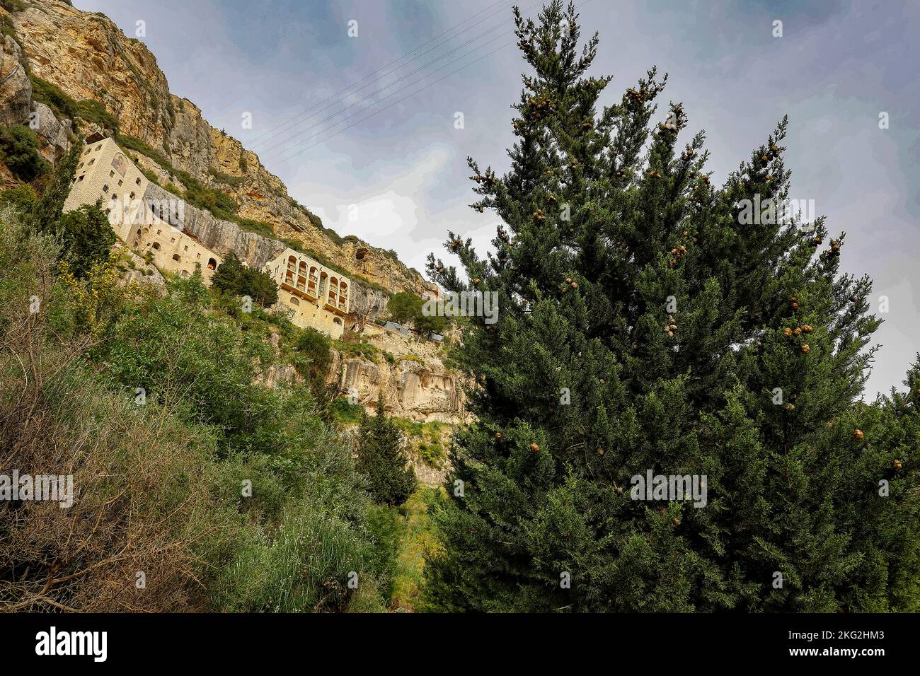 Our Lady of Hamatoura orthodox monastery, Kannoubine Valley, Lebanon ...