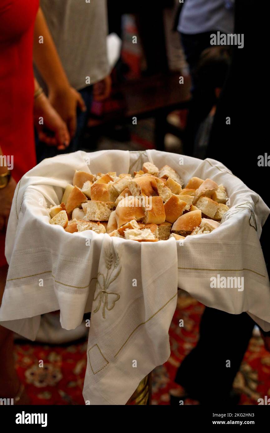 Easter week mass in Wadi El Chahrour El Suflah orthodox church, Lebanon ...