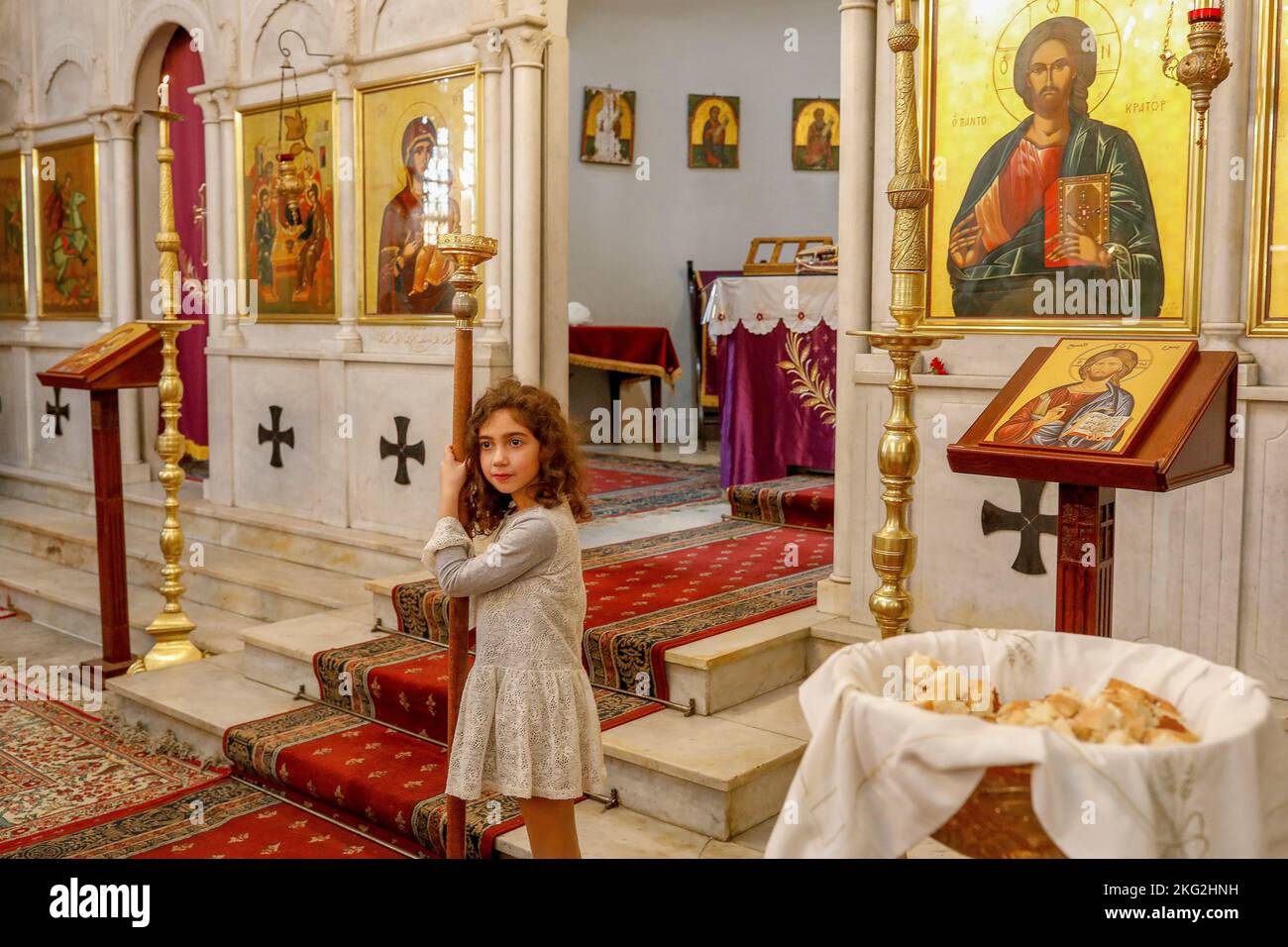 Easter week mass in Wadi El Chahrour El Suflah orthodox church, Lebanon ...