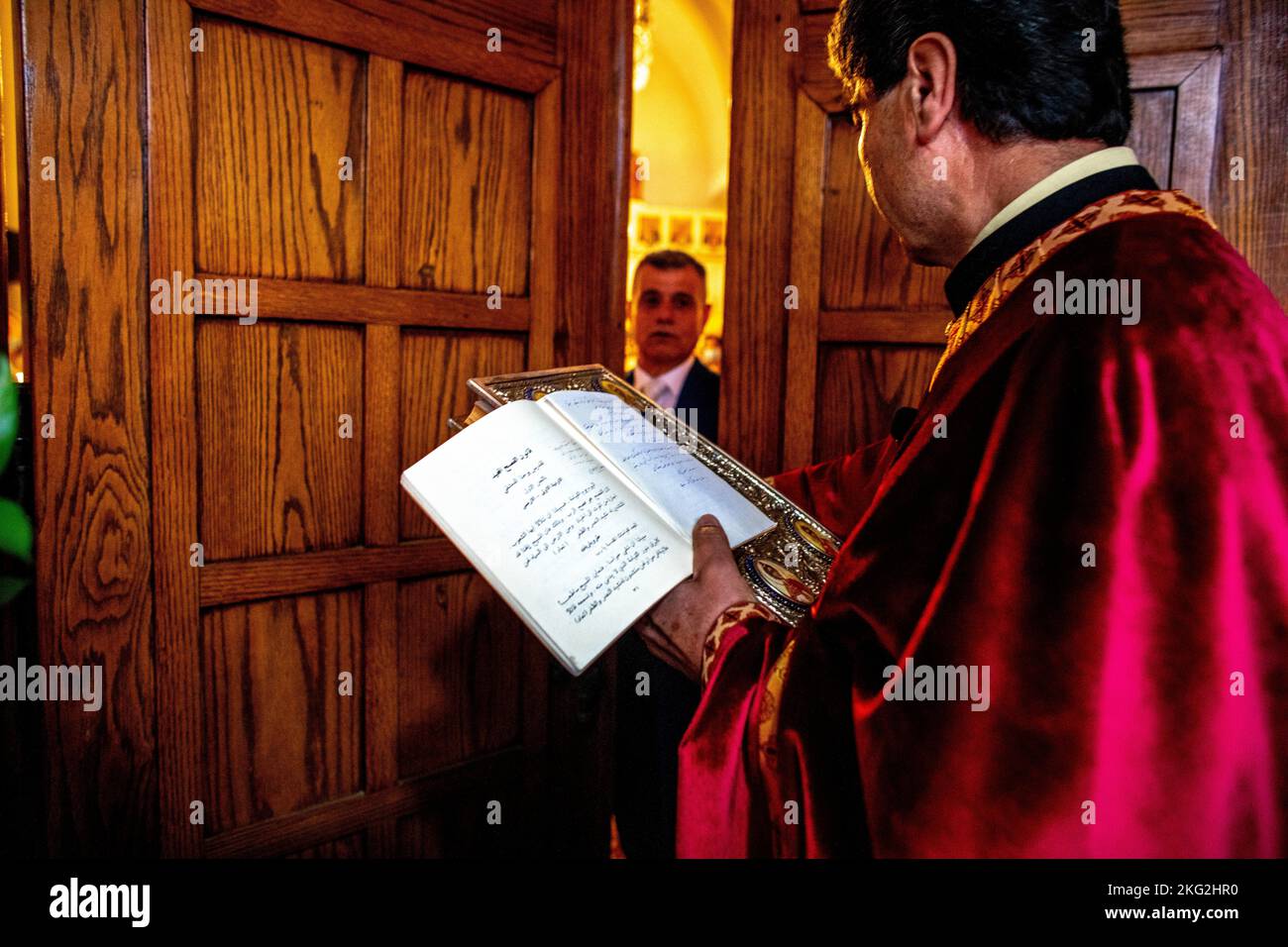 Easter mass in Wadi El Chahrour El Suflah orthodox church, Lebanon ...