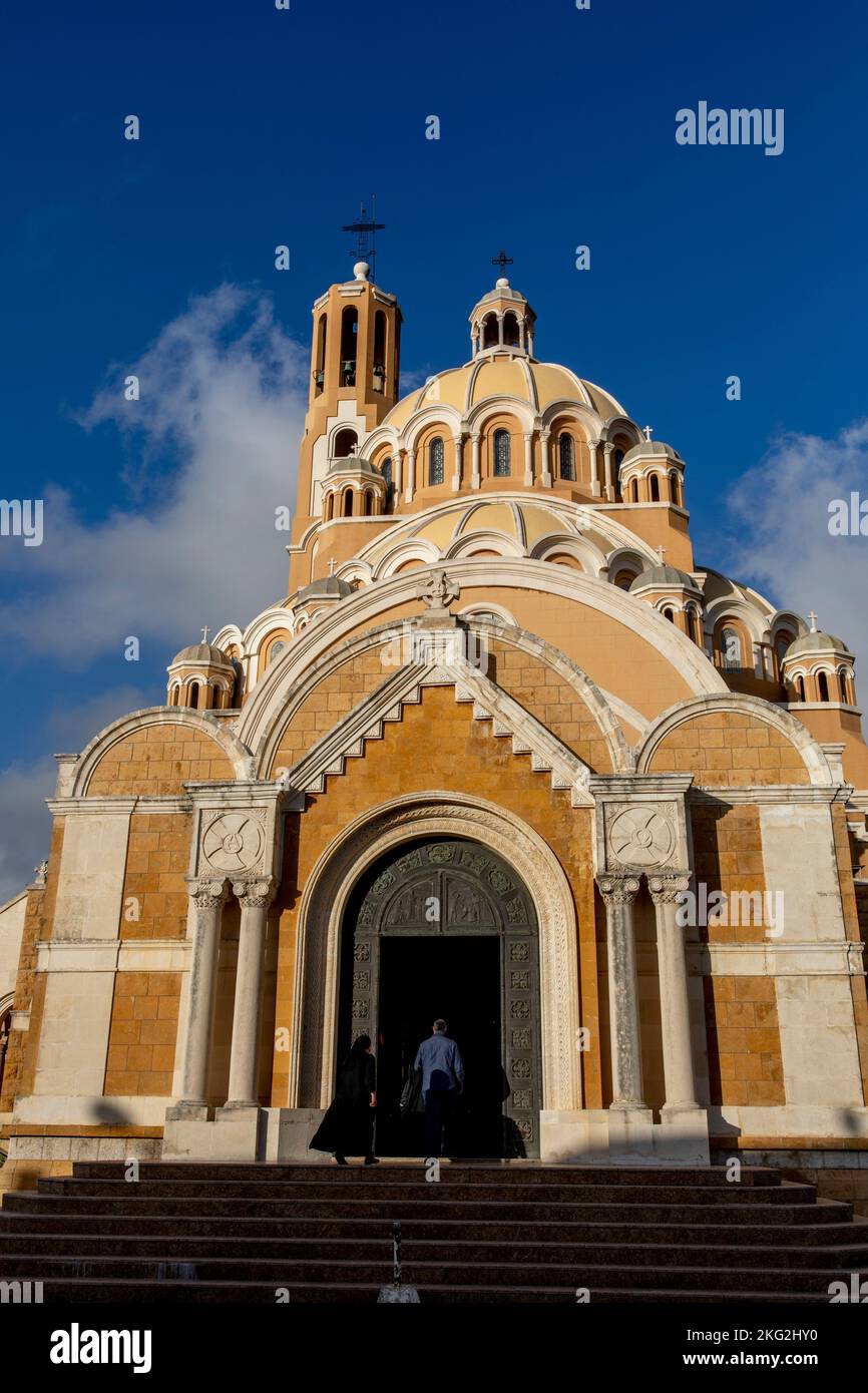 Saint Paul melkite (Greek catholic) cathedral, Harissa, Lebanon Stock ...
