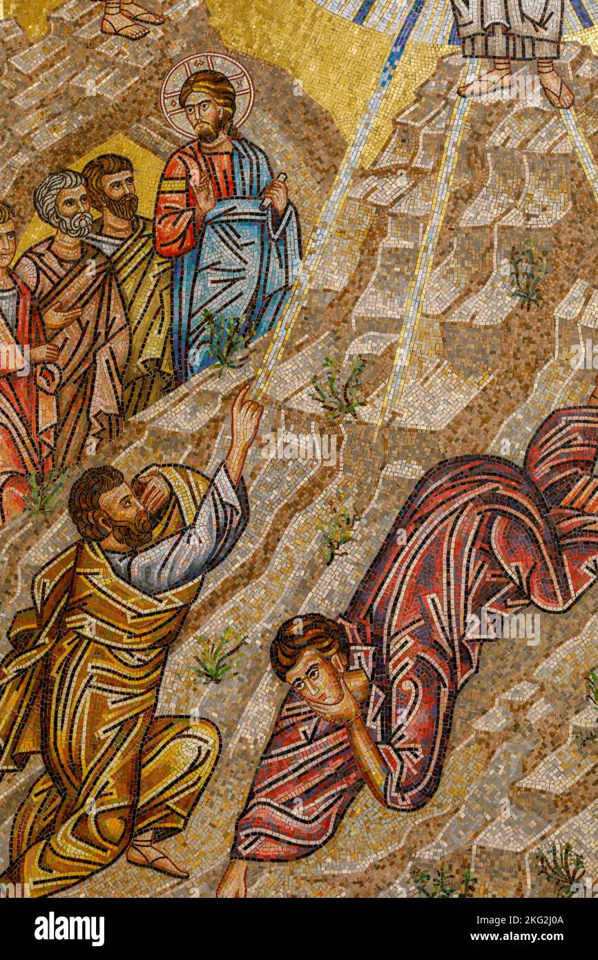 Saint Paul melkite (Greek catholic) cathedral, Harissa, Lebanon. Detail ...