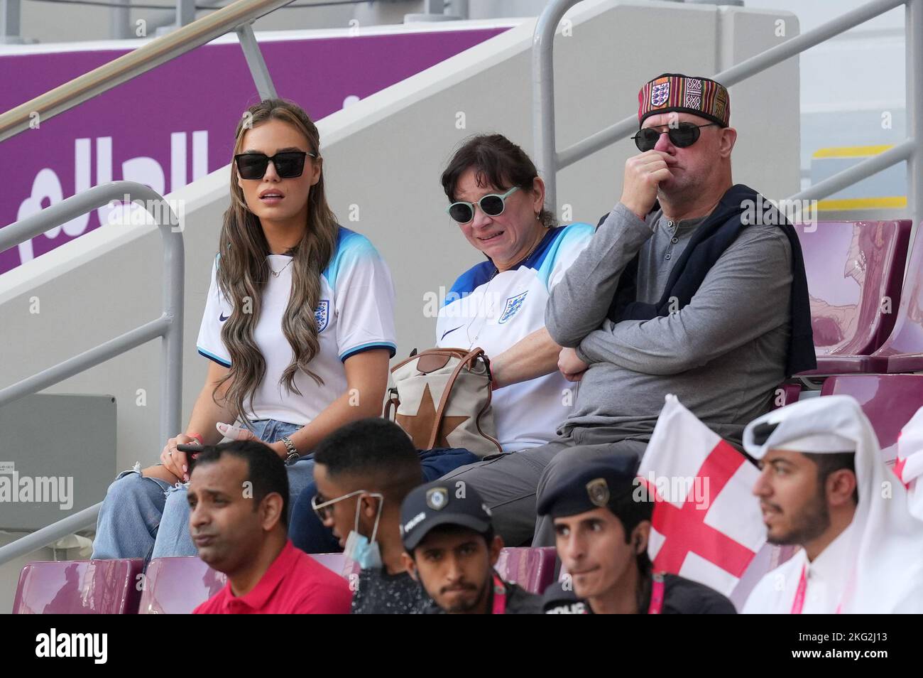 Georgina Irwin, fiance of England goalkeeper Aaron Ramsdale, with Aaron ...