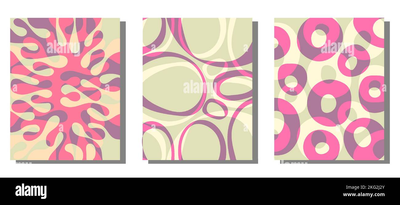 Set of aesthetic minimalist artistic abstract posters. Composition ...