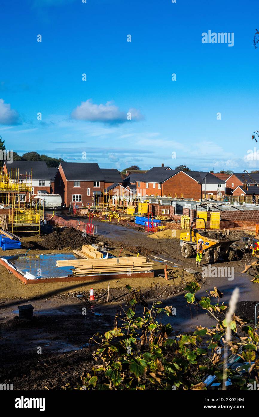New houses being built on a brownfield site Stock Photo - Alamy