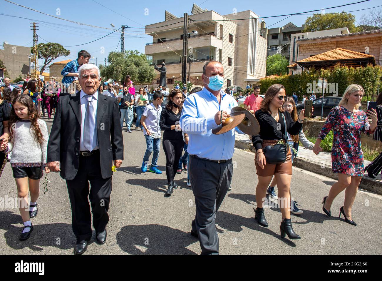 Palm sunday celebration in Our Lady maronite church, Houmal, Lebanon ...