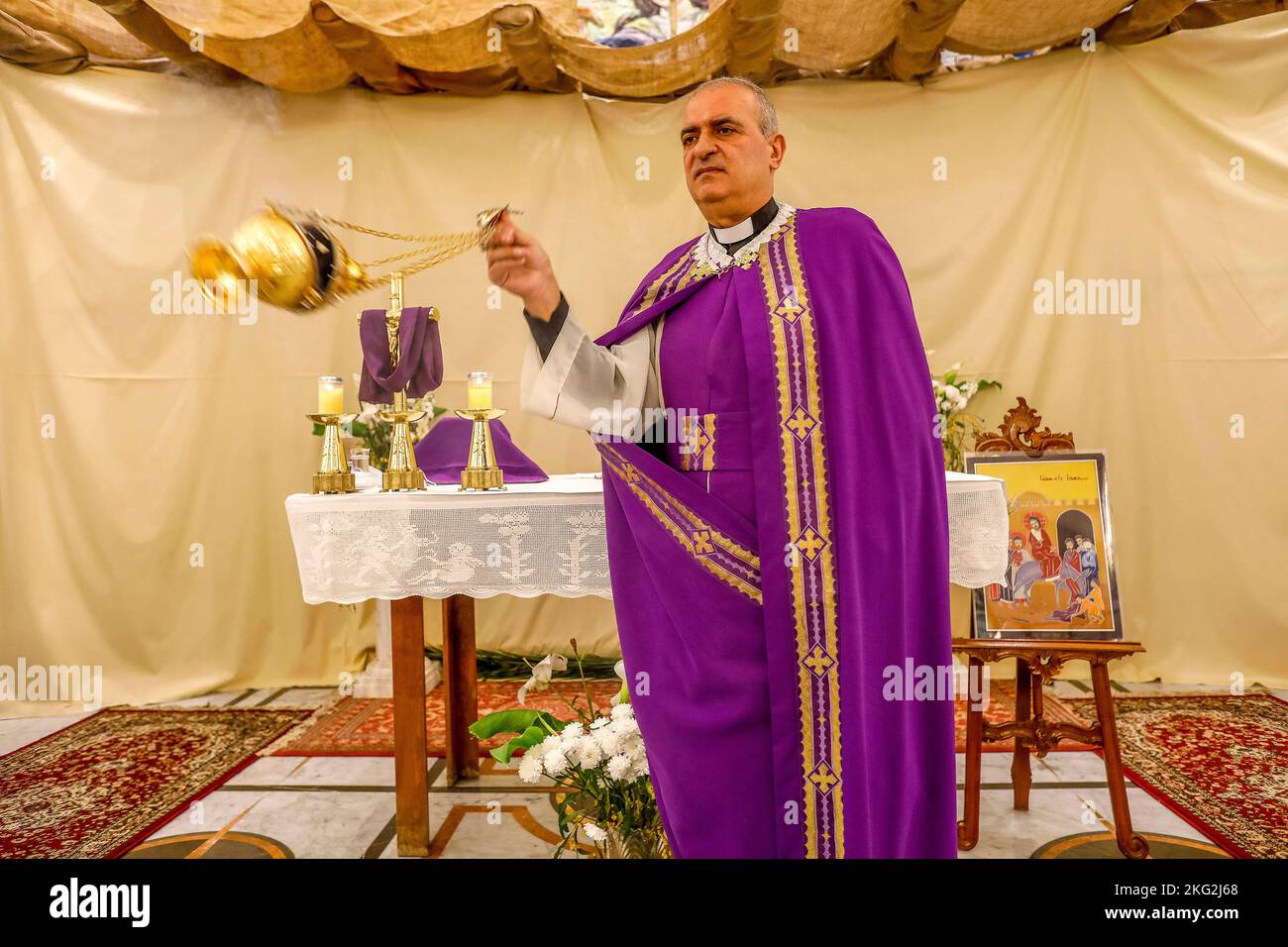 Easter wednesday celebration in Our Lady maronite church, Houmal ...