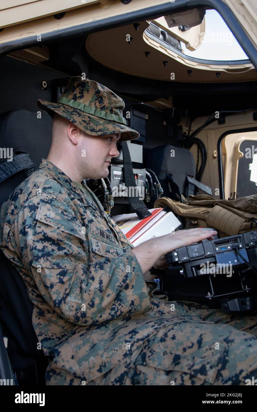 U.S. Marine Corps Lance Cpl. Jacob Newell, data systems administrator ...