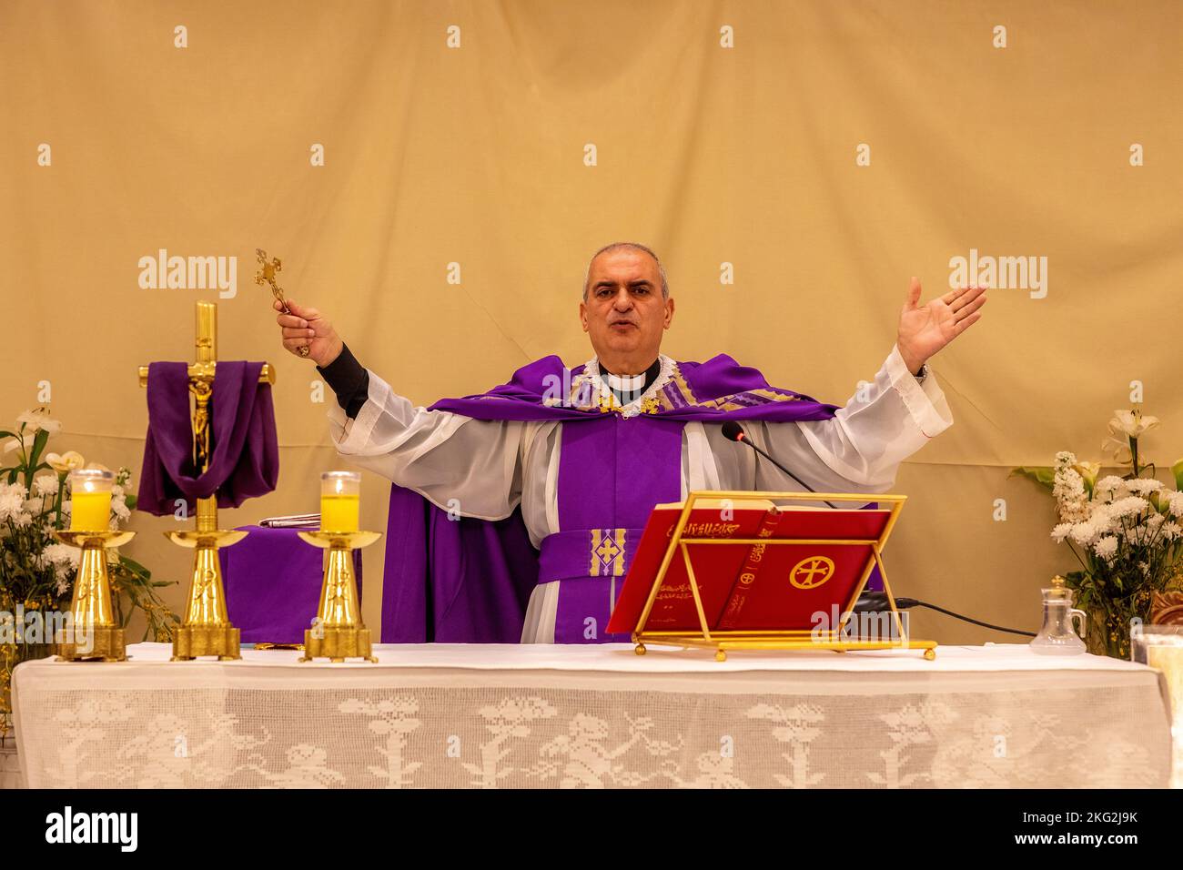 Easter wednesday celebration in Our Lady maronite church, Houmal ...