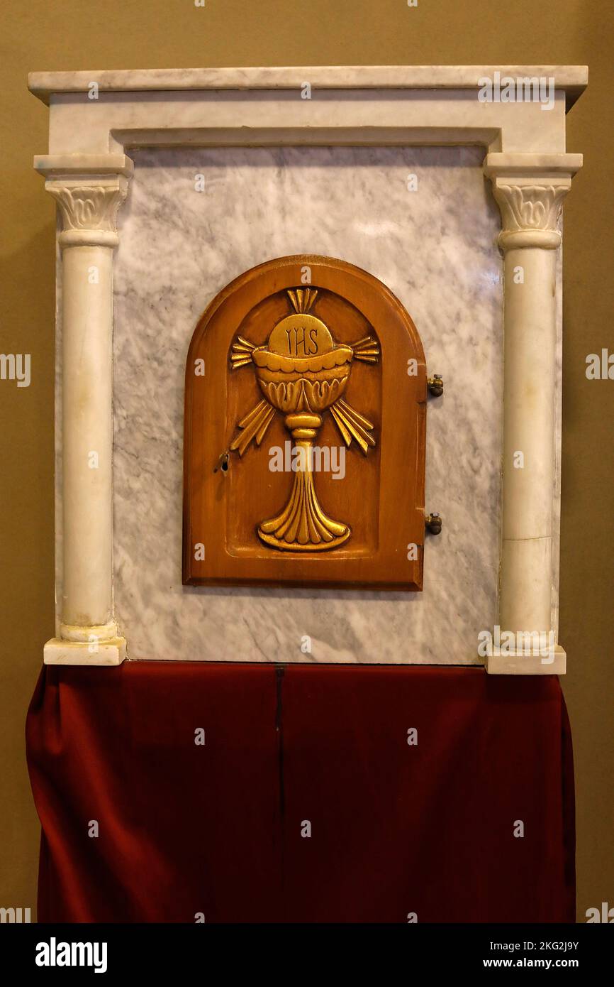 Tabernacle in Our Lady maronite church, Houmal, Lebanon Stock Photo - Alamy