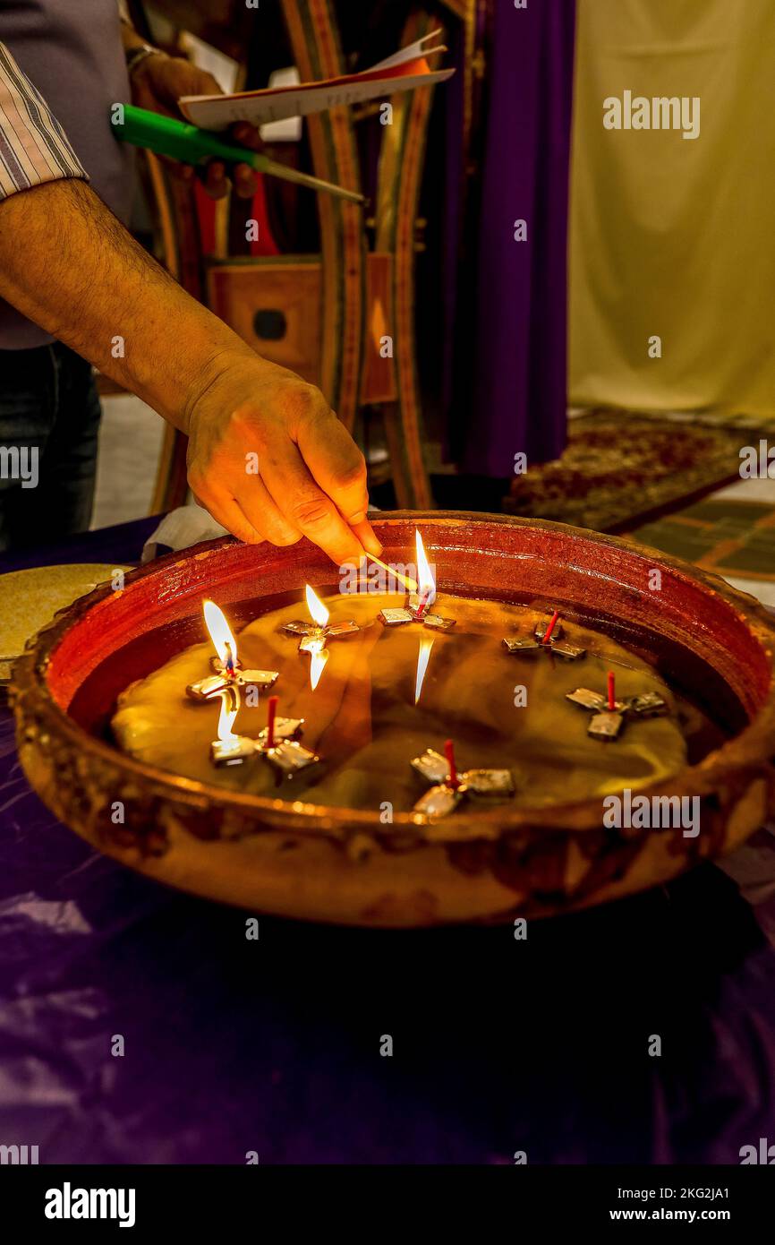 Easter wednesday celebration in Our Lady maronite church, Houmal ...