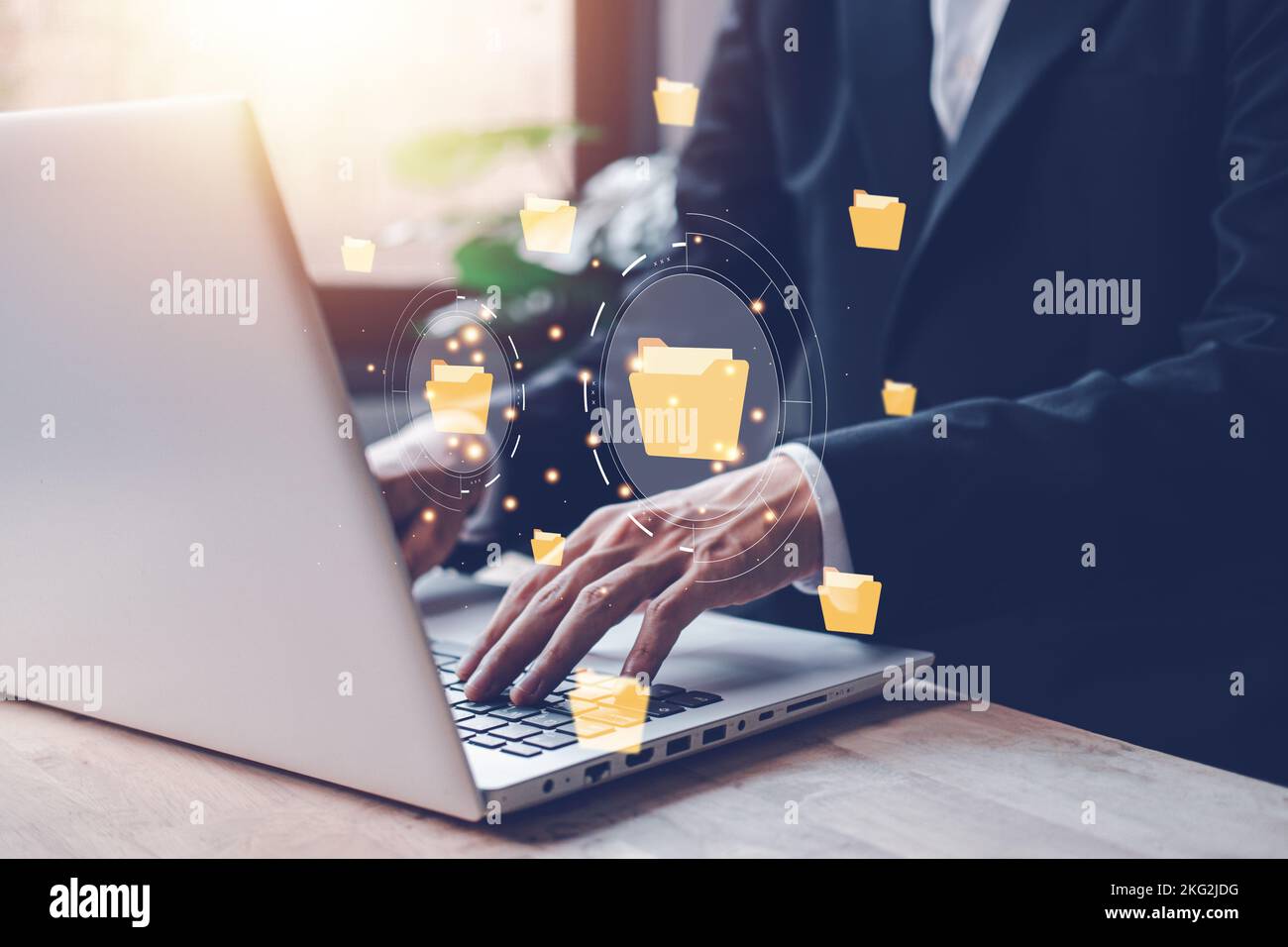 Search document laptop employee hi-res stock photography and images - Alamy