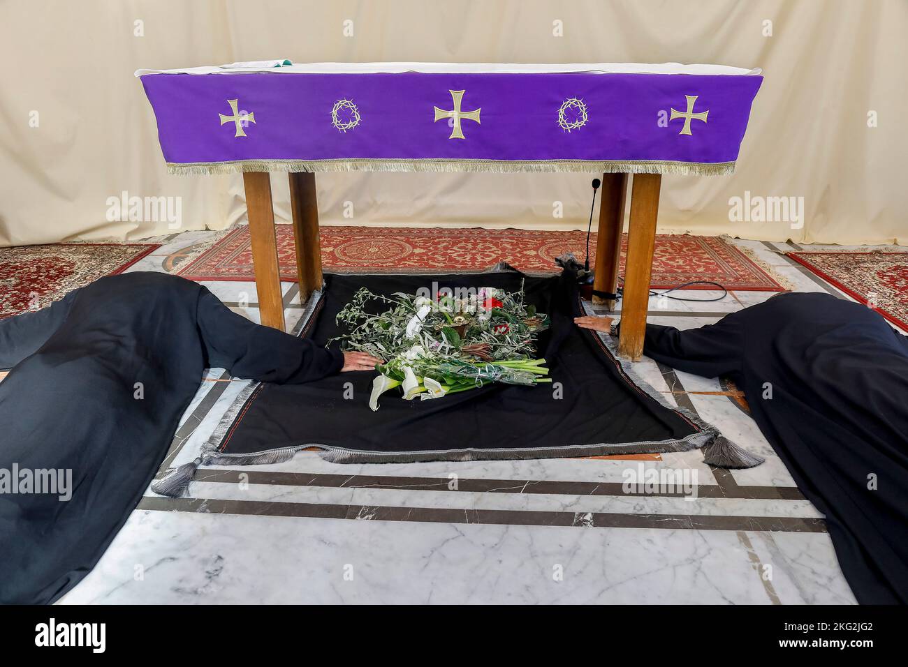Good Friday celebration in Houmal maronite village, Lebanon Stock Photo ...